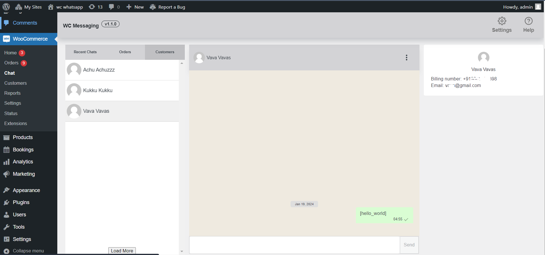 WC Messaging-woocommerce Whatsapp - One The Top Whatsapp For Woocommerce Plugin - By Sevengits ...