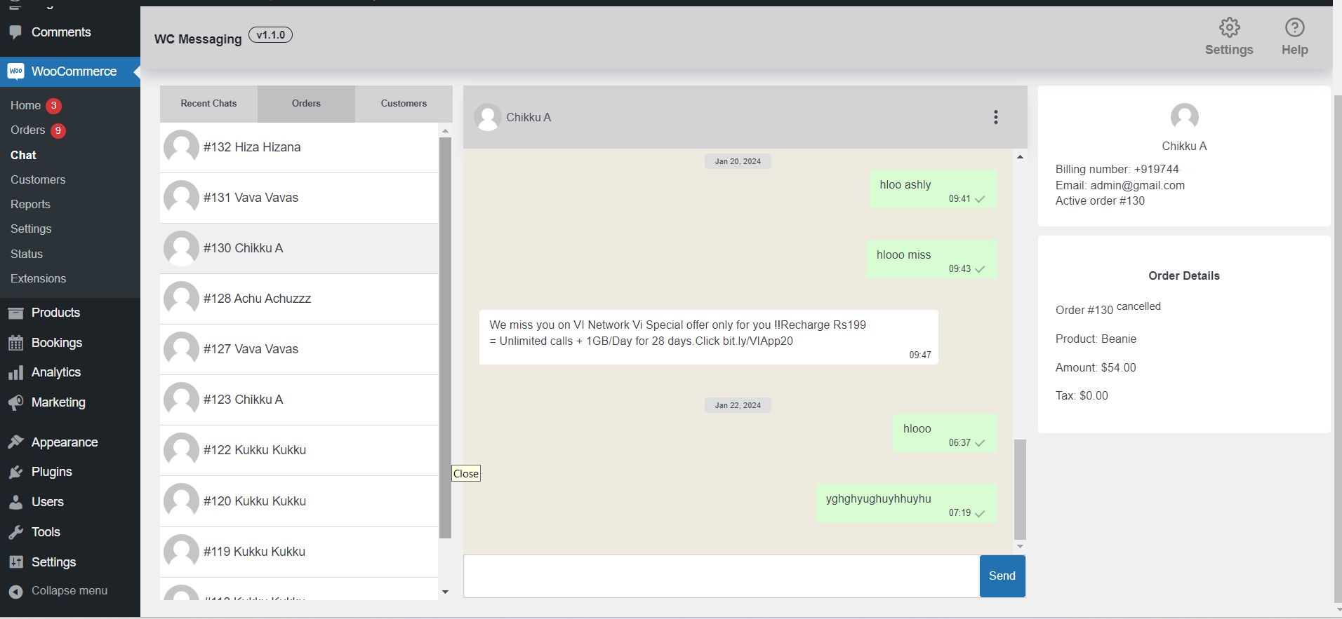 WC Messaging-woocommerce Whatsapp - One The Top Whatsapp For Woocommerce Plugin - By Sevengits ...