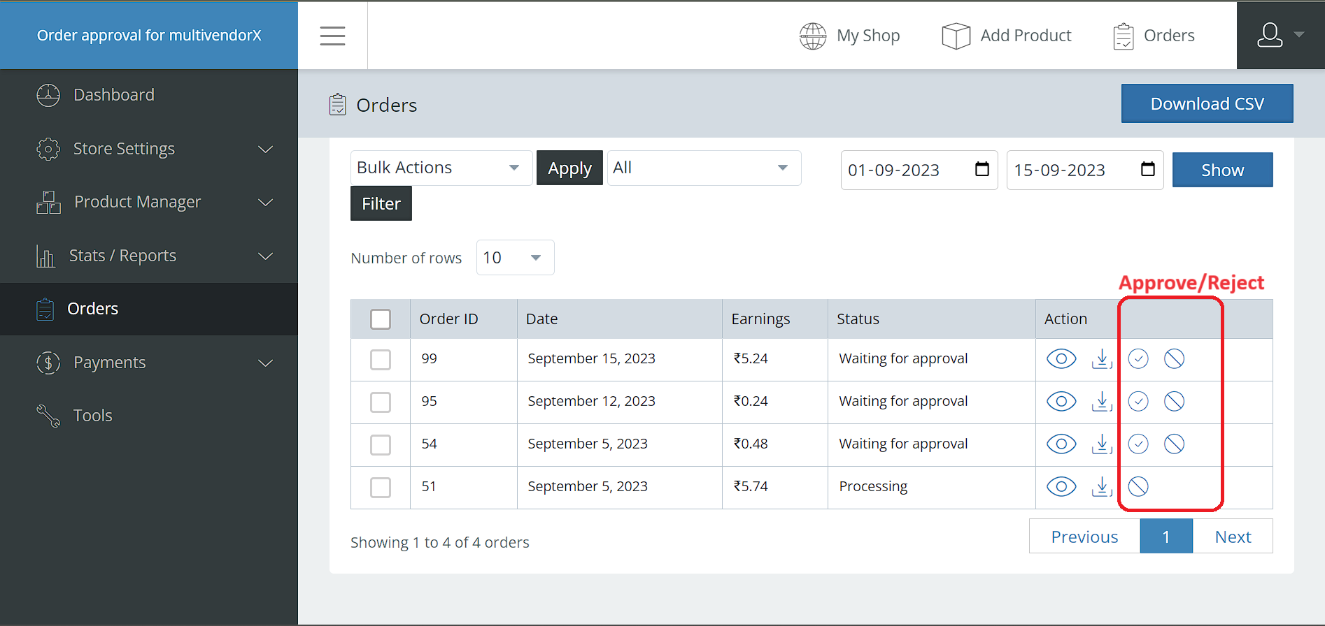 Woocommerce Multi Vendorx Order Approval Plugin-by Sevengits