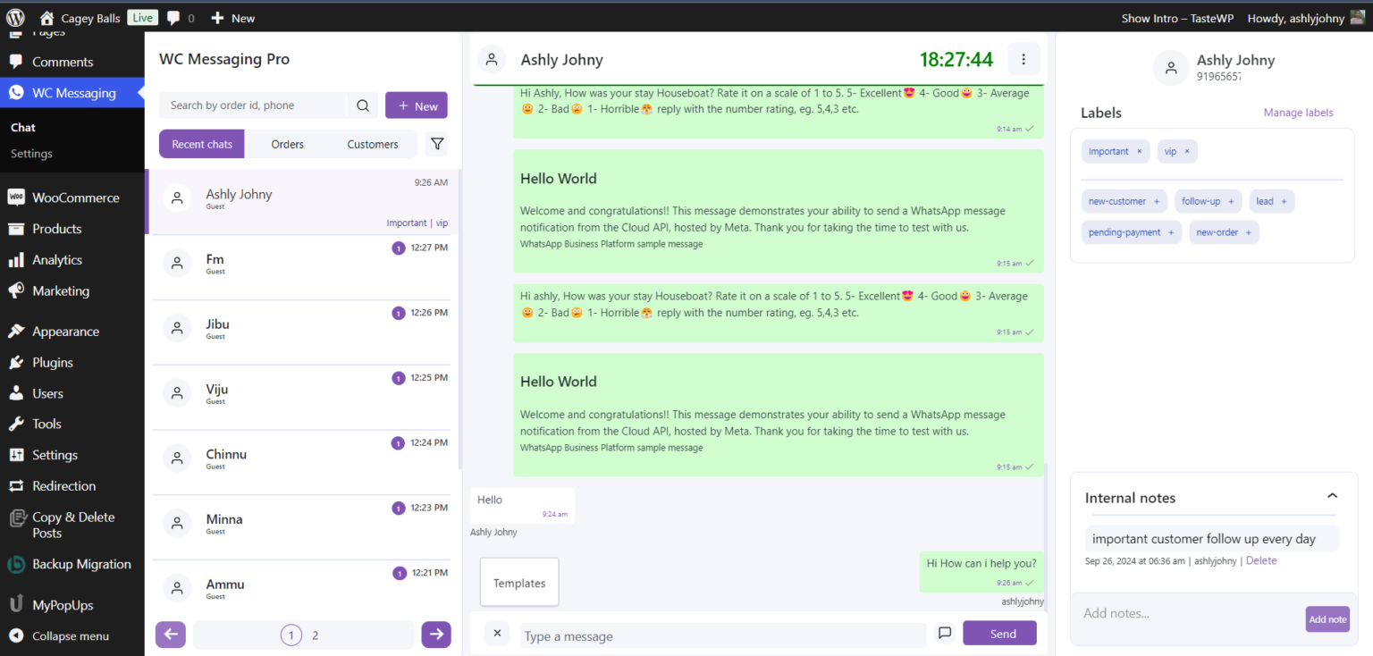 Notiqoo Pro- Best Whatsapp Plugin For WooCommerce - By Sevengits
