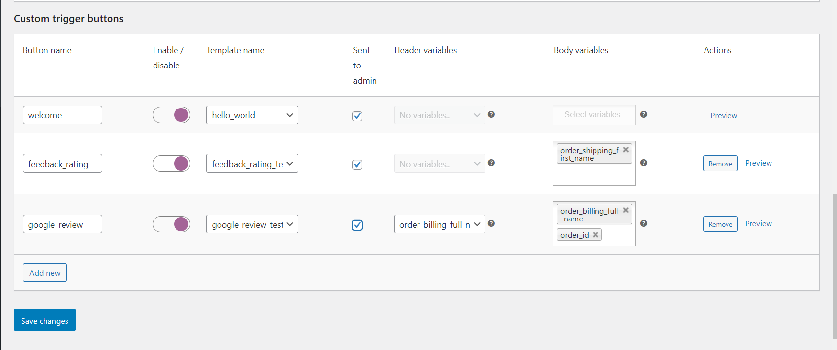 Understanding Custom Trigger Buttons In WC Messaging - Sevengits